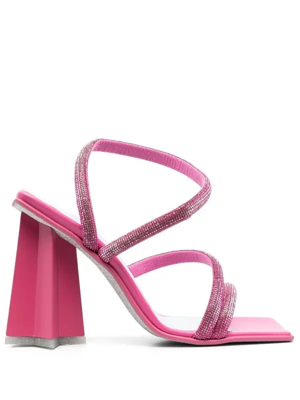 CHIARA FERRAGNI Crystal-embellished High Heel Sandals - Pink