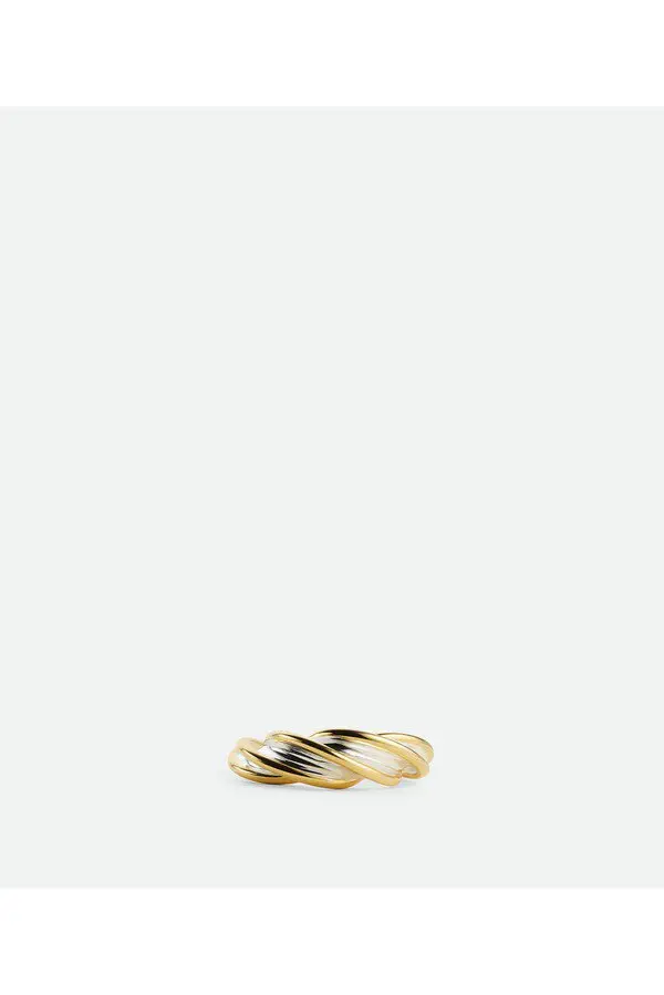 Bottega Veneta Pillar Twisted Ring - Gold | Editorialist