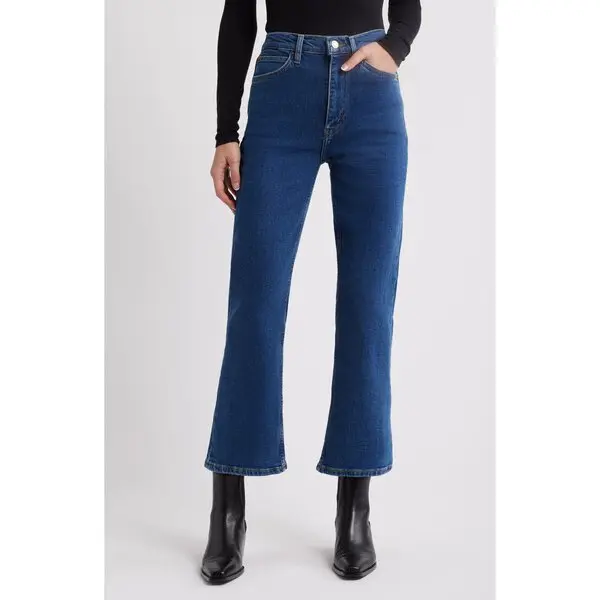 RE/DONE 70s High-rise Ankle Bootcut Jeans - Faded Rider