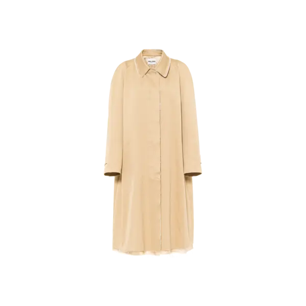 Miu Miu Single-breasted Chino Coat - Cord
