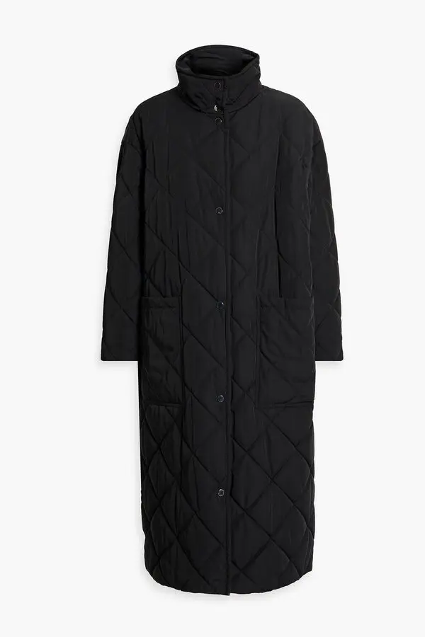 STAND STUDIO Quilted Shell Coat - Black