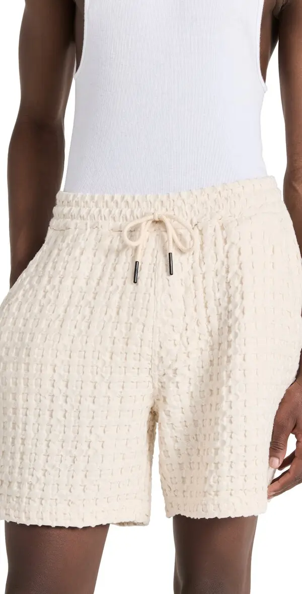 Oas Porto Waffle Shorts - Ecru