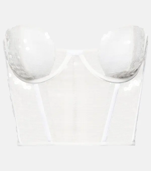 NENSI DOJAKA Bridal Sequined Bustier