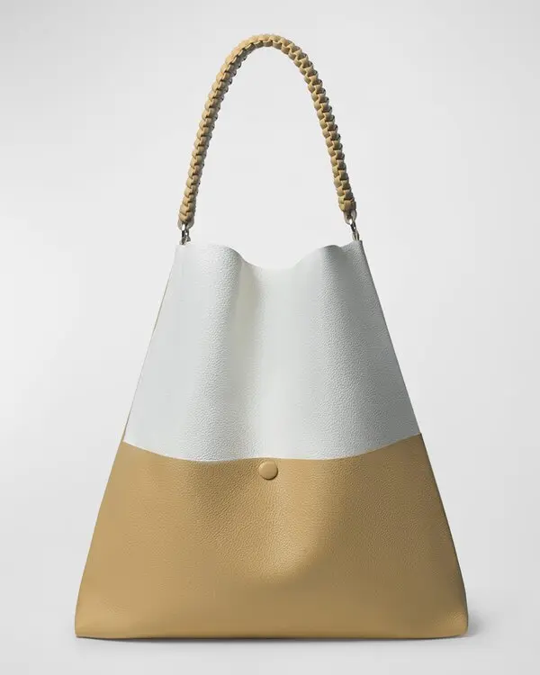 Callista Grained Leather Mini Tote Bag - Jasmin Magnolia