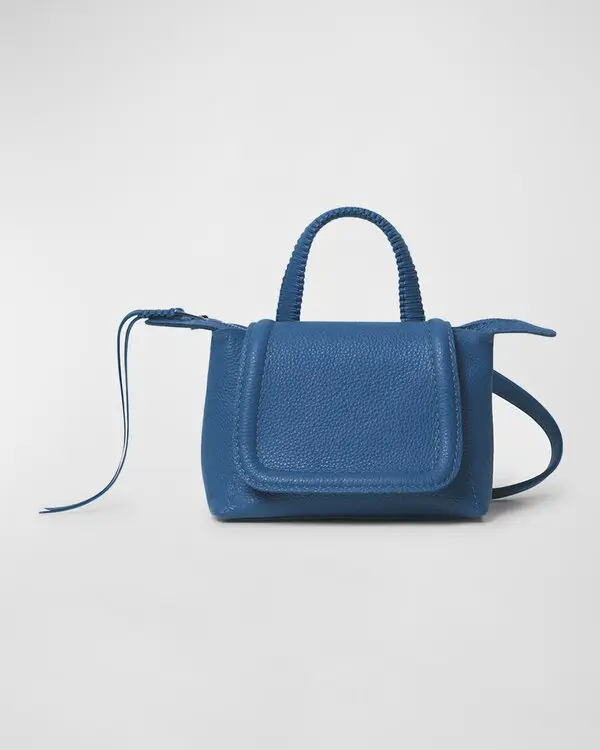 Callista Mini Flap Top-handle Bag - Azure