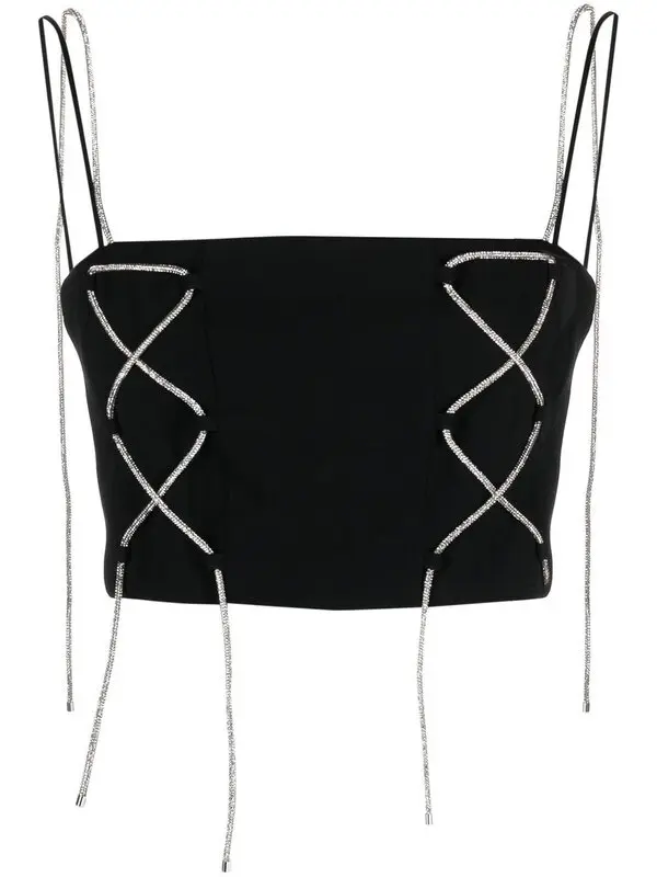 Giuseppe Di Morabito Rhinestone-straps Cropped Top