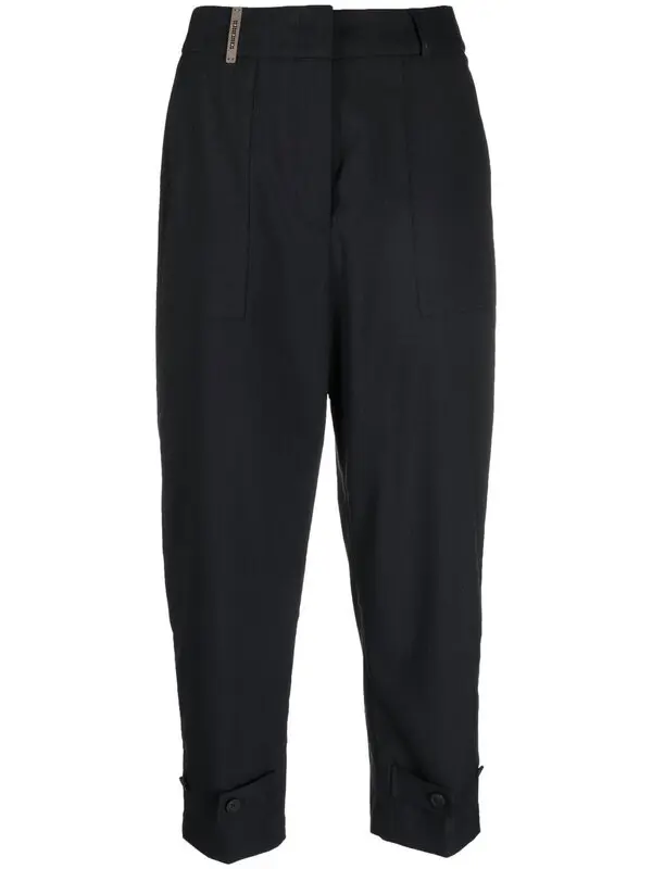 Peserico High-waisted Tapered Trousers