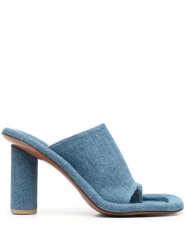 AMBUSH Cushion Denim-lined Sandals - Blue
