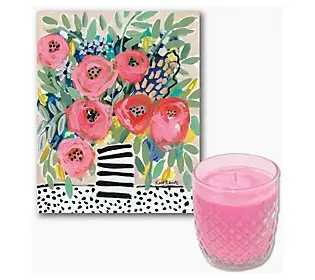 COURTSIDE MARKET Courtside Welcome To The Party 8x10 Art Board & 9 Oz Candle