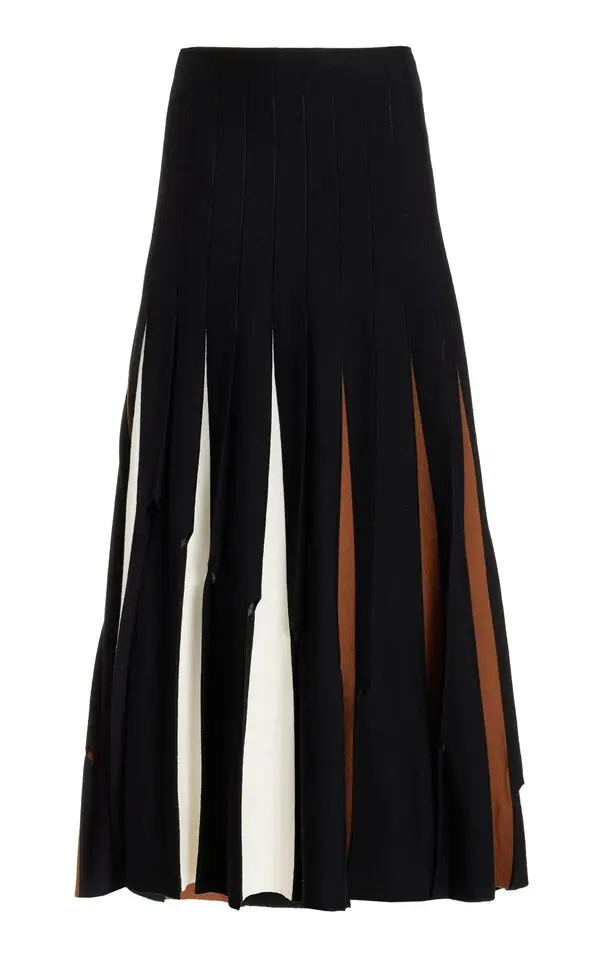 Gabriela Hearst Olya Ribbed-knit Wool Midi Skirt