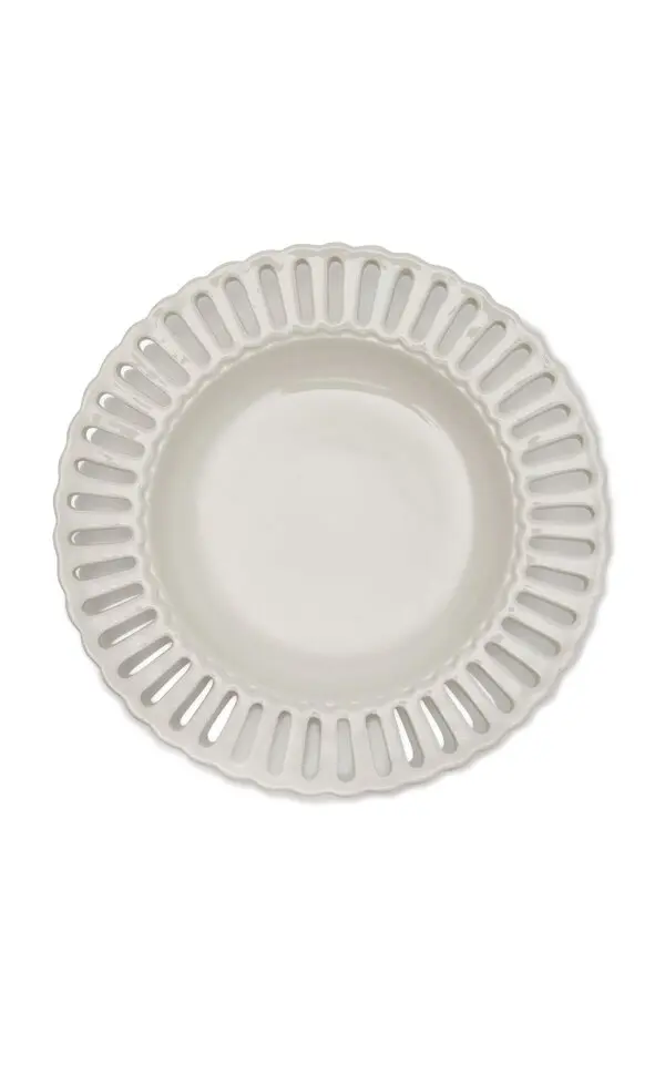 MODA DOMUS Balconata Creamware Soup Plate - White