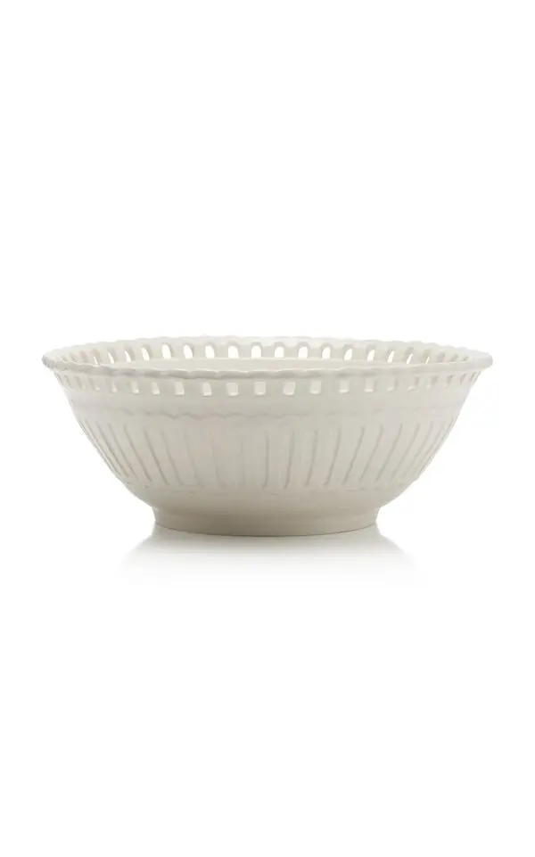 MODA DOMUS Large Balconata Creamware Salad Bowl