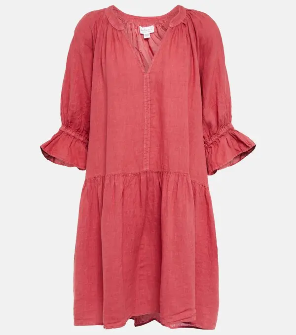 Velvet By Graham & Spencer Bria Linen Mini Dress In Orange - 30% Off |  Editorialist