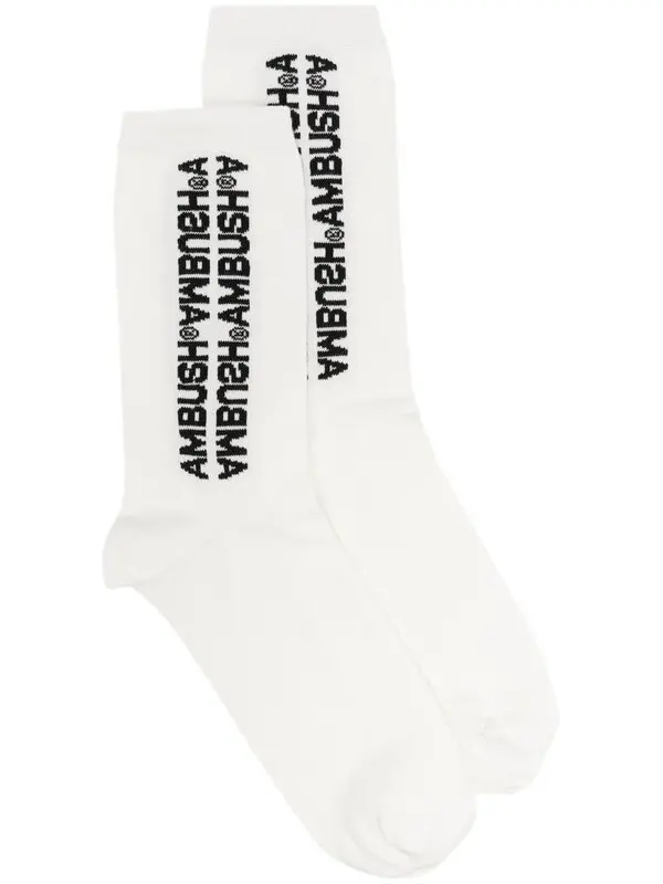 AMBUSH Logo Cotton Socks - White