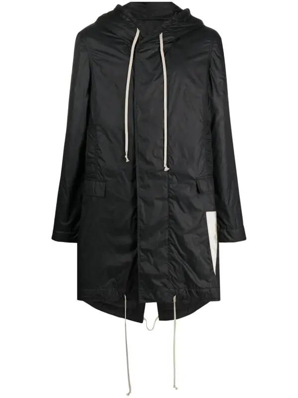 Rick Owens Fishtail Hooded Raincoat