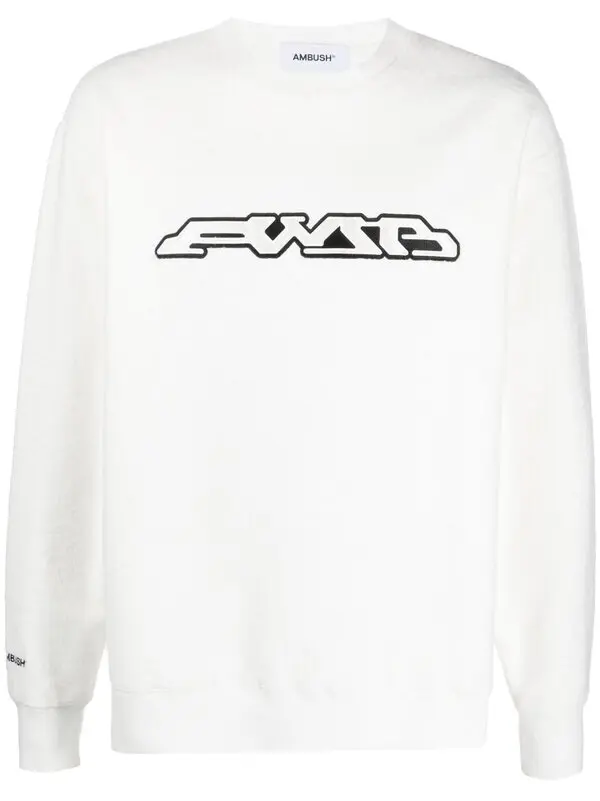 AMBUSH Logo-print Long-sleeve Sweatshirt - White