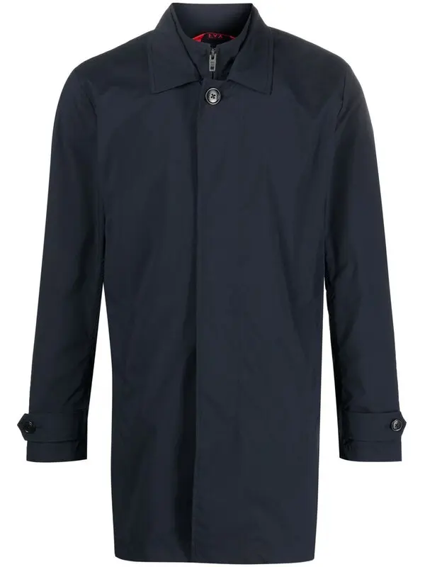 FAY Single-breasted Coat - Blue