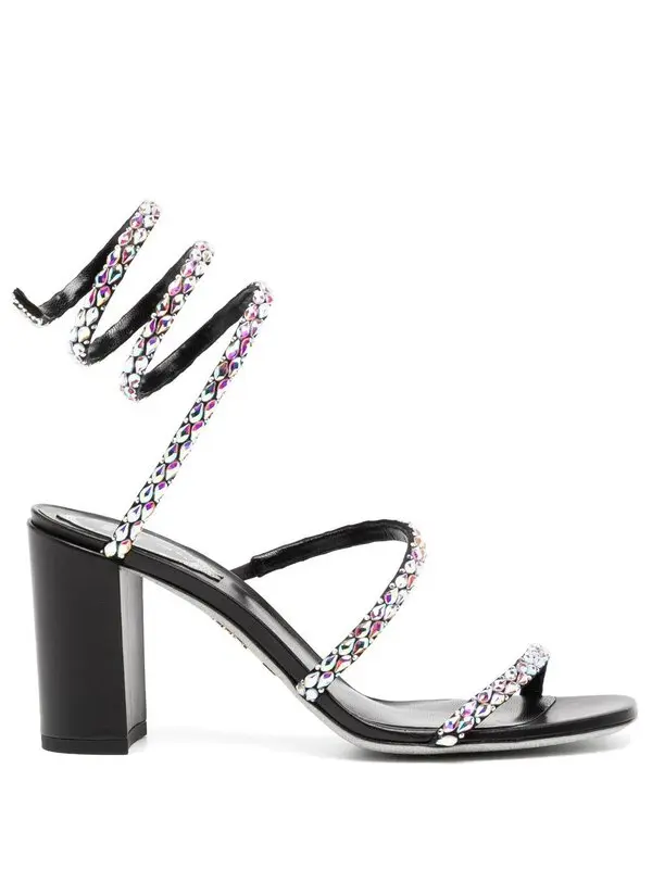Rene Caovilla Crystal Embellished Strappy Sandals