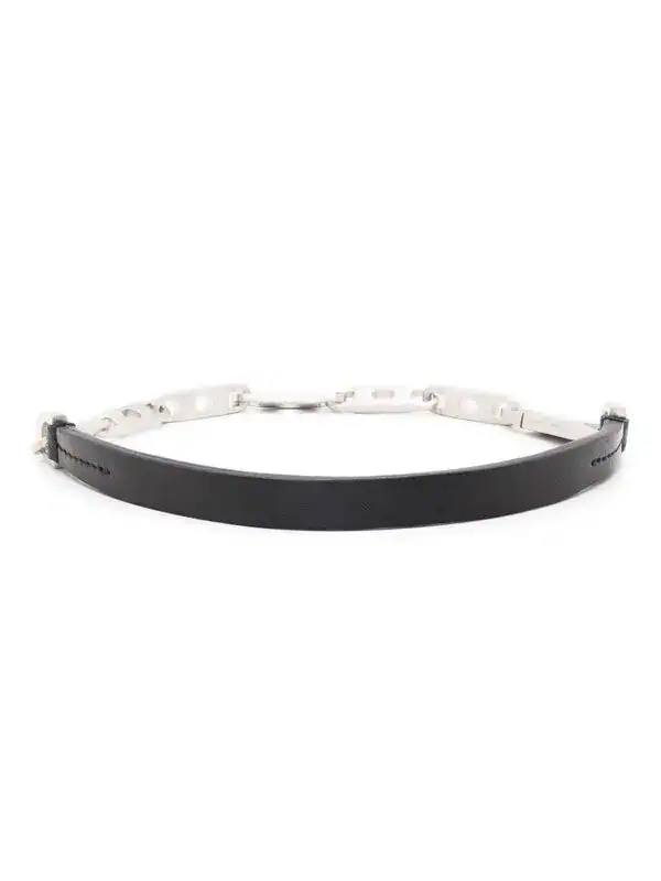 Rick Owens Leather Choker Necklace In Black - 35% Off | Editorialist
