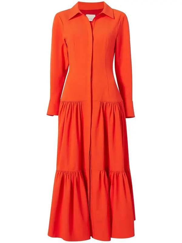 Cinq À Sept Long-sleeve Tiered Dress