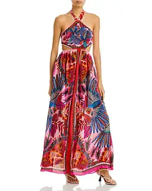 Farm Rio Macaw Scarf Maxi Dress In Macaw Scar 70% Off Editorialist
