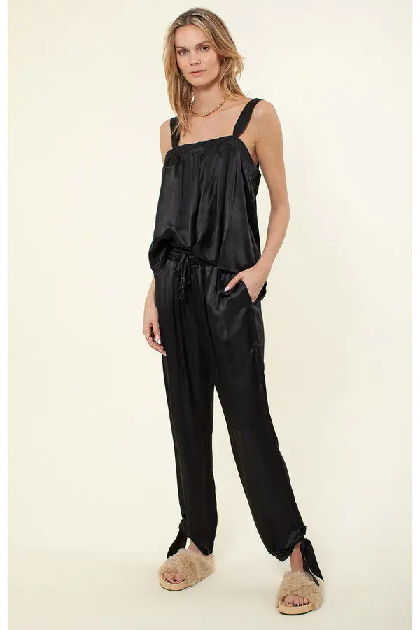 Hale Bob Tanea Silk Pants - Black