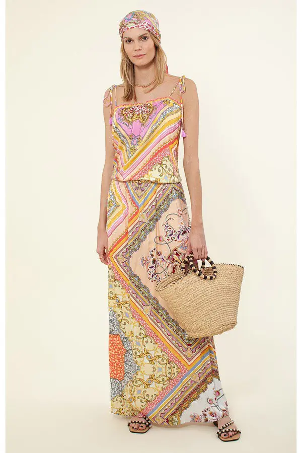 Hale Bob Carly Blouson Maxi Dress - Neutral