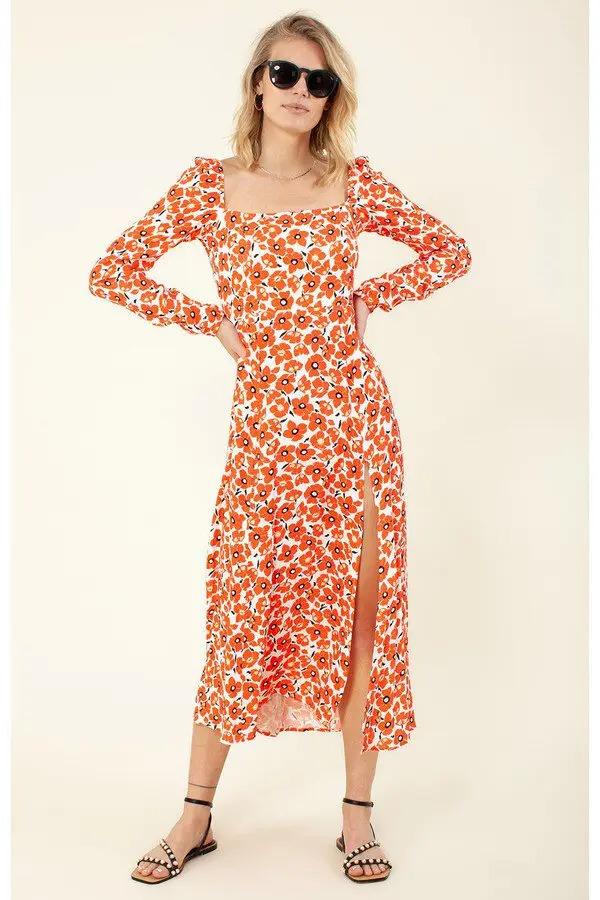 Hale Bob Palba Dress - Orange / Red