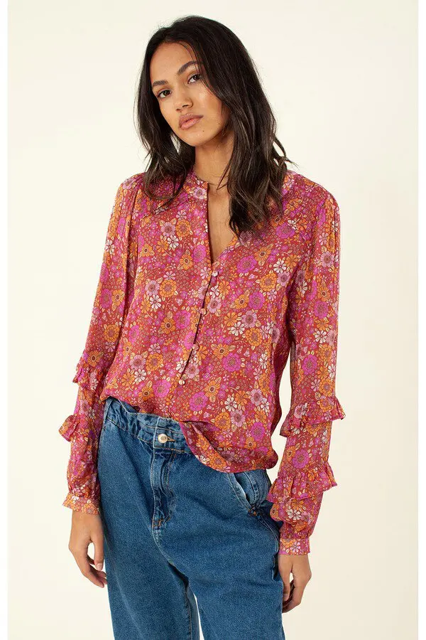 Hale Bob Janelle Top - Orange / Red