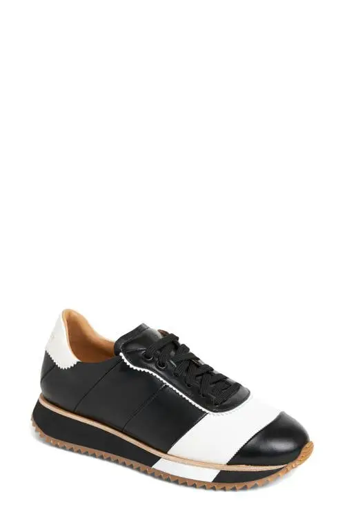 The Office Of Angela Scott The Quinn Leather Sneaker - Black