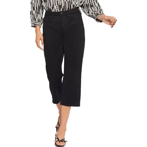 NYDJ Joni High Waist Relaxed Capri Jeans - Black