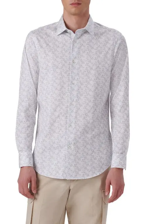 Bugatchi Ooohcotton® Geometric Print Button-up Shirt