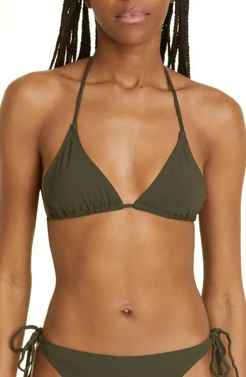 TOTÊME Braided Tie Halterneck Triangle Bikini Top