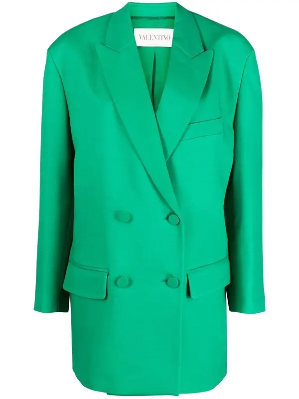 Valentino Garavani Crepe Couture Double-breasted Blazer
