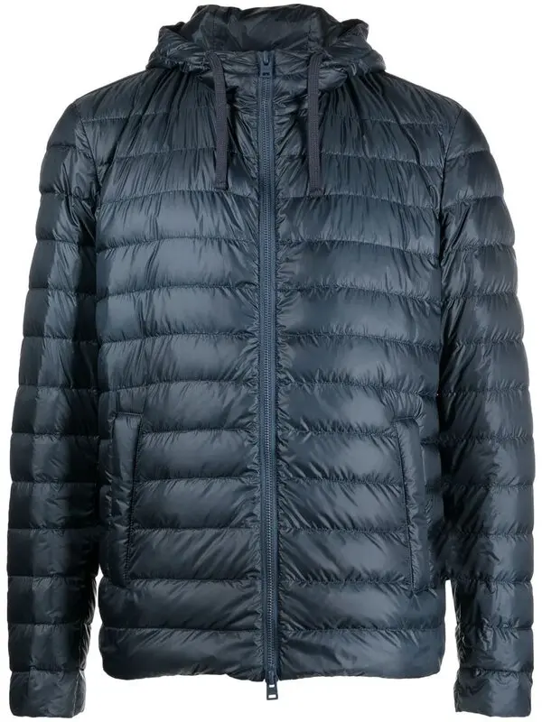 Herno Globe Hooded Padded Jacket - Blue