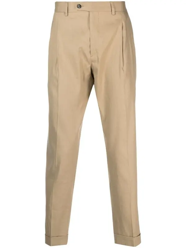 DELL'OGLIO Robert Tapered-leg Chinos - Neutrals