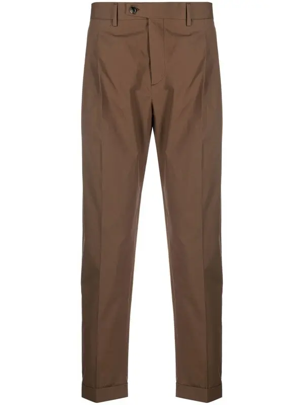 DELL'OGLIO Robert Tapered-leg Chinos - Brown