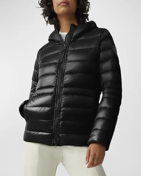 Canada Goose Cypress Hooded Puffer Jacket Label - Black