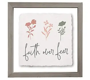 SINCERE SURROUNDINGS 10' Faith Over Fear Floati Ng Frame Art