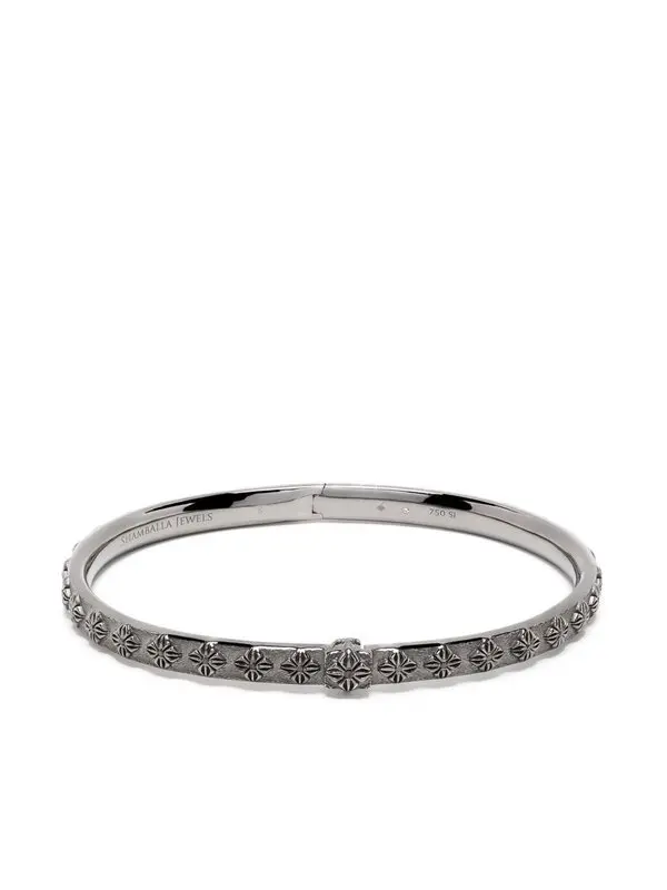 SHAMBALLA JEWELS Engraved Diamond-embellished Bangle