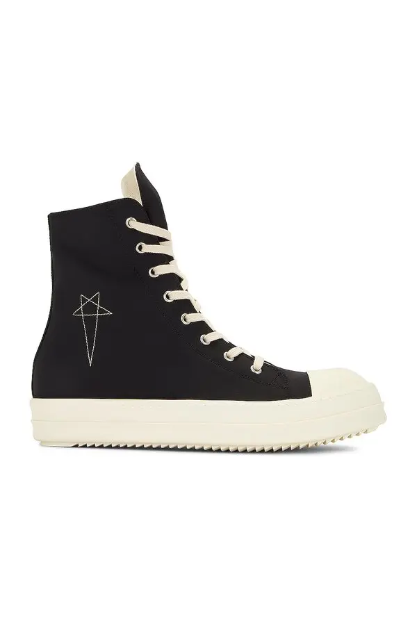Rick Owens High-top Sneakers With Pentagram Embroidery