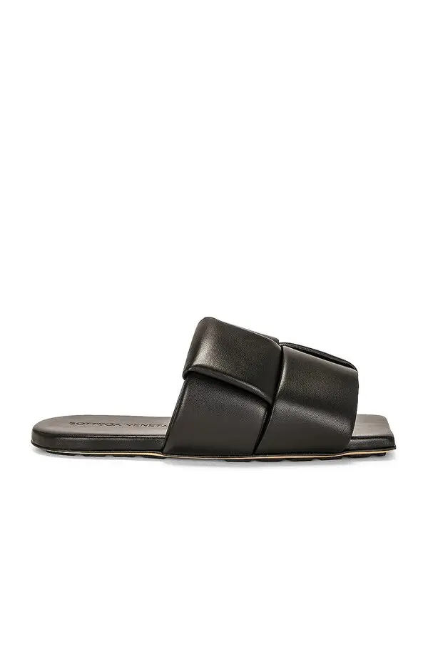 Bottega Veneta Patch Mule Flat Sandal - Black