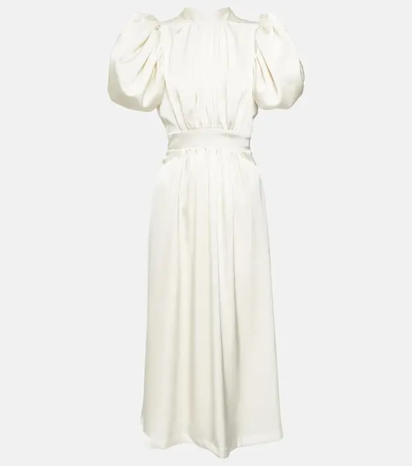 Remain Birger Christensen Open-back Satin Midi Dress
