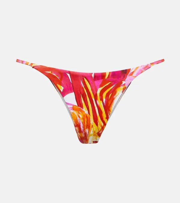 LOUISA BALLOU Mini Ring Printed Bikini Bottom