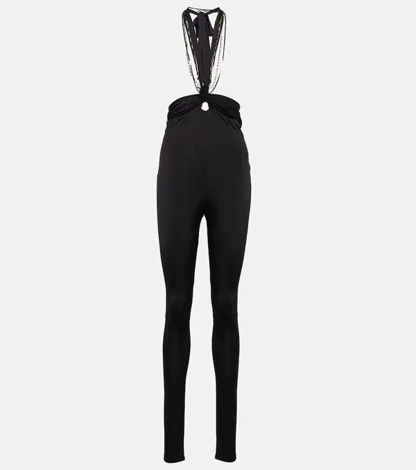 Attico Ruby Halterneck High-rise Slim Pants