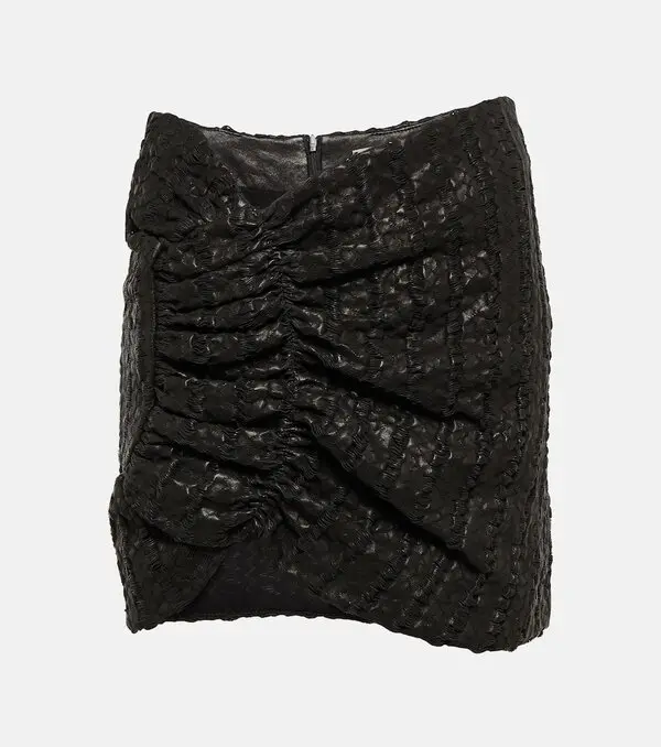 THE MANNEI Wishaw Leather Miniskirt