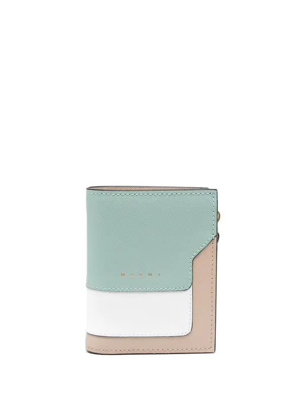 Marni Bi-fold Leather Wallet - Green