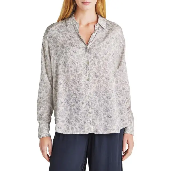 Splendid Mackenzie Paisley Print Blouse - Moonstone Flrl