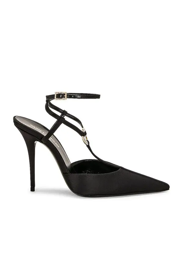 Saint Laurent Gillian Ankle Strap Pumps