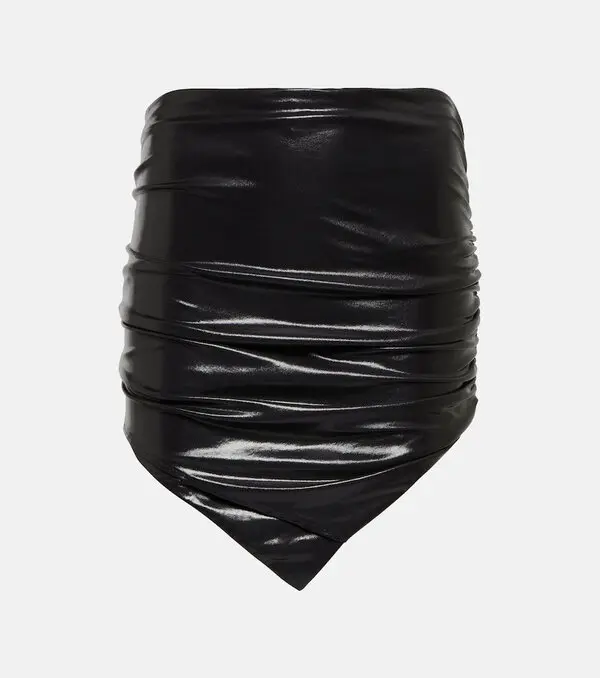 Attico Hatty Ruched Miniskirt